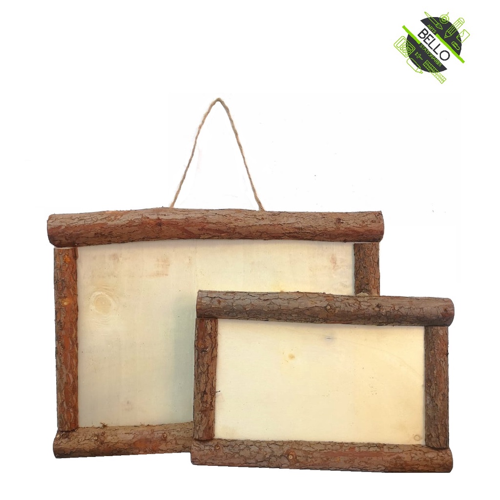 Wooden Photo Frame Tree Bark Photo Frame DIY, Art and Craft A4 / A3 ...