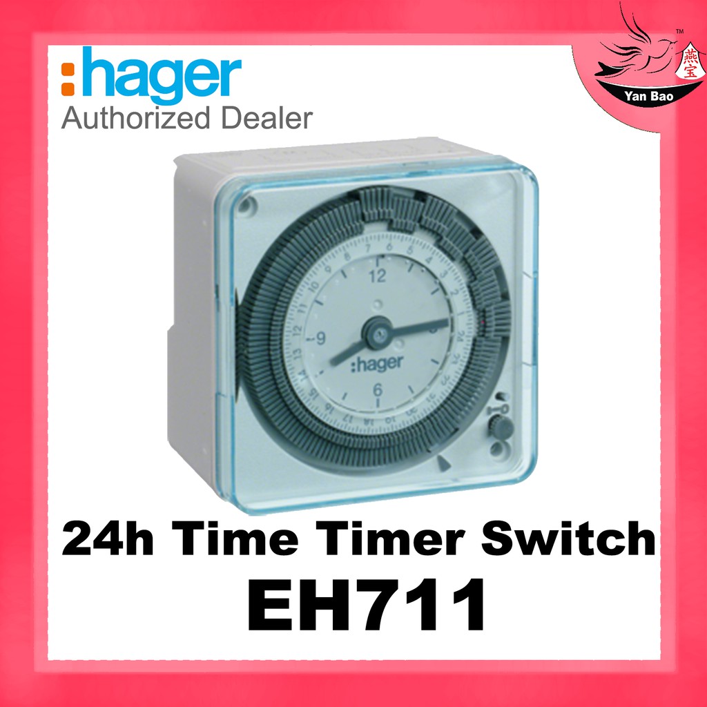 [HAGER🇩🇪] HAGER🇩🇪 EH711 24hrs Analogue Time Timer Switch 模拟时间定时器 ...