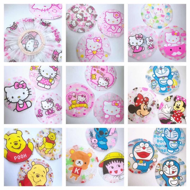Shower Cap cartoon 1 set = 3pcs | Shopee Malaysia