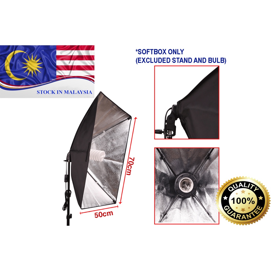 (Ready Stock In Malaysia) Studio Photo Soft box 50cm x 70cm Softbox ...