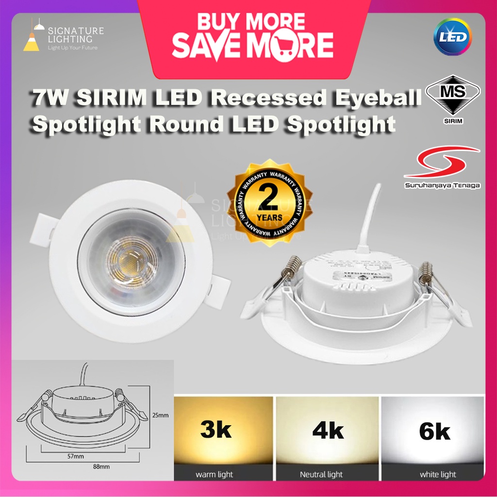 Led Eyeball 7w / Spot Light 7w ,600Lumen ,Build In Led Driver 3k Warm ...