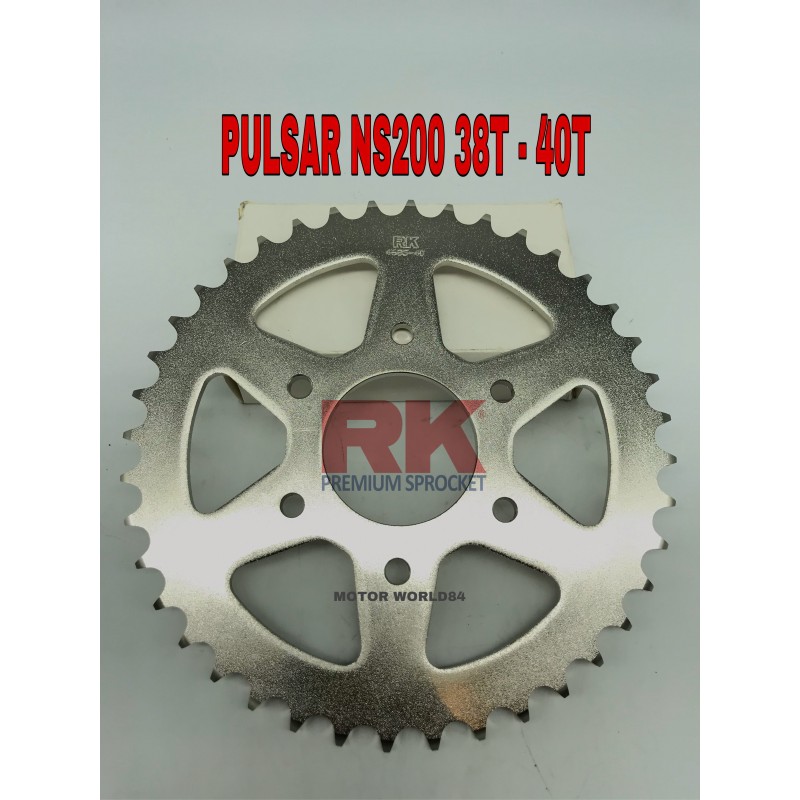 SPROCKET REAR MODENAS PULSAR 200 NS/RS PULSAR NS200 RS200 NS 200 RS 200 RK 38T - 40T | Shopee ...