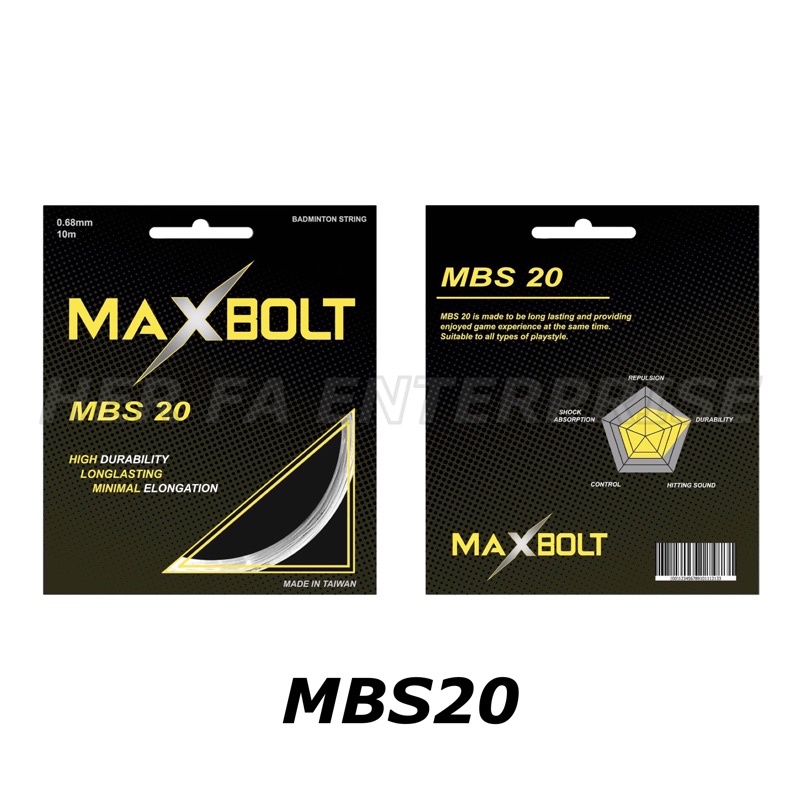 MAXBOLT Badminton String MBS 66, MBS 63, MBS 20, MBS6 Made in Japan and ...