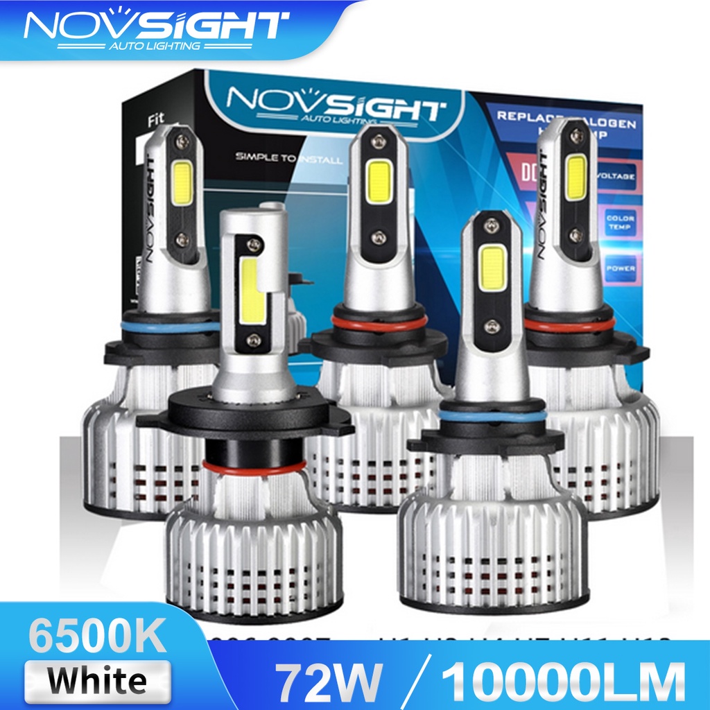 Novsight 9005 9006 H4 H7 H11 N12 Car LED Headlight White Light 72W ...