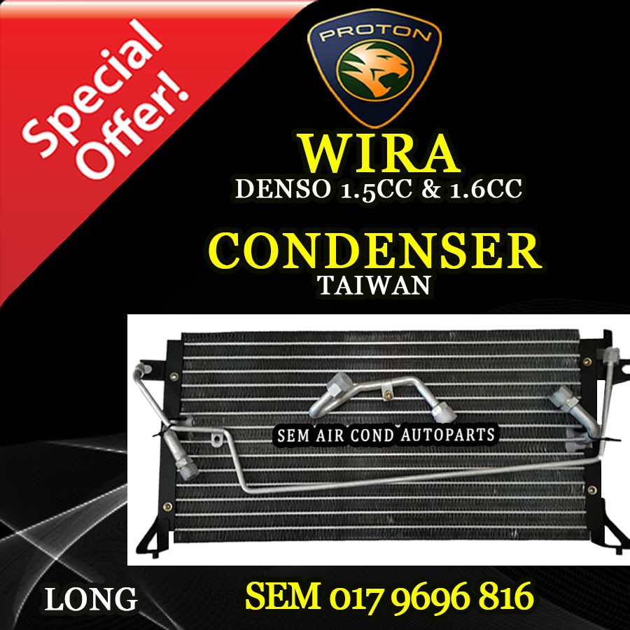 PROTON WIRA 1.5CC & 1.6CC DENSO TYPE OEM TAIWAN LONG NEW CONDENSER ...