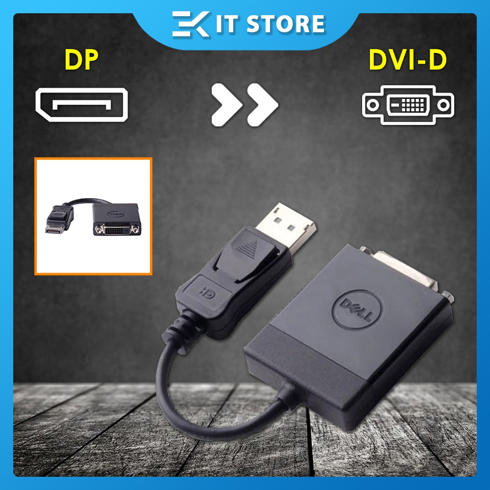 (Ready Stock) Genuine Dell Display Port DP to DVI-D Single Link (24 + 1 ...