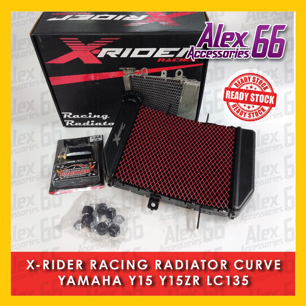X-RIDER RACING RADIATOR SET (CURVE) BIG FAN YAMAHA Y15 Y15ZR LC135 ...