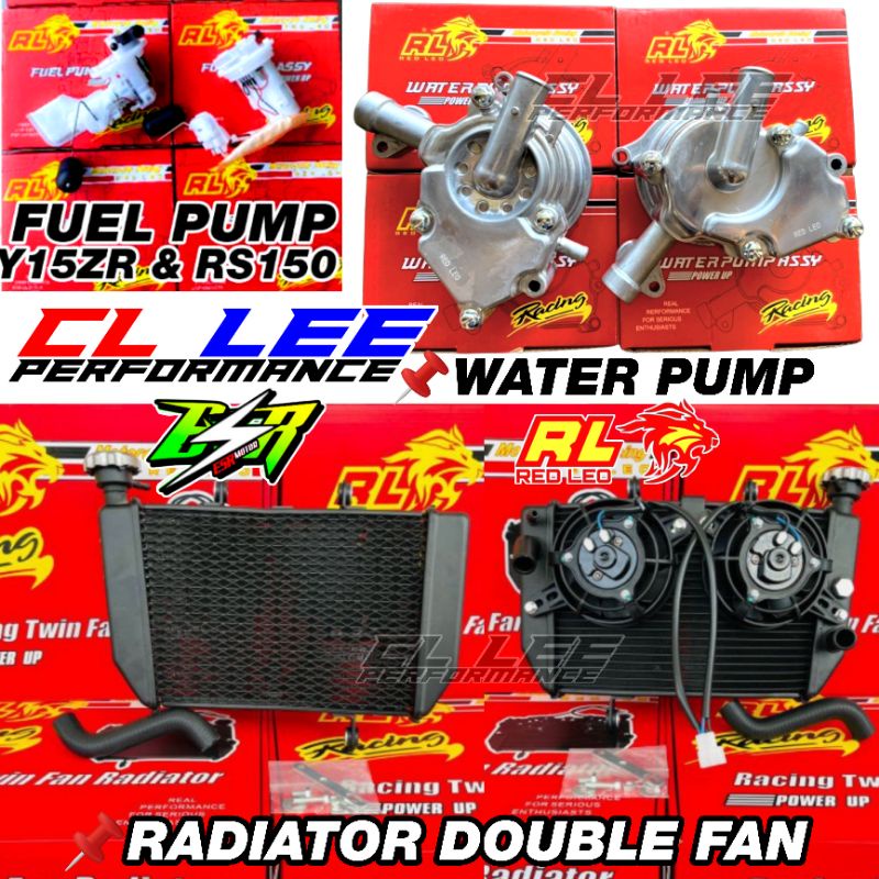 RED LEO RADIATOR BIG DOUBLE FAN Y15ZR V1 V2 Y16ZR WATER PUMP RED LEO ...