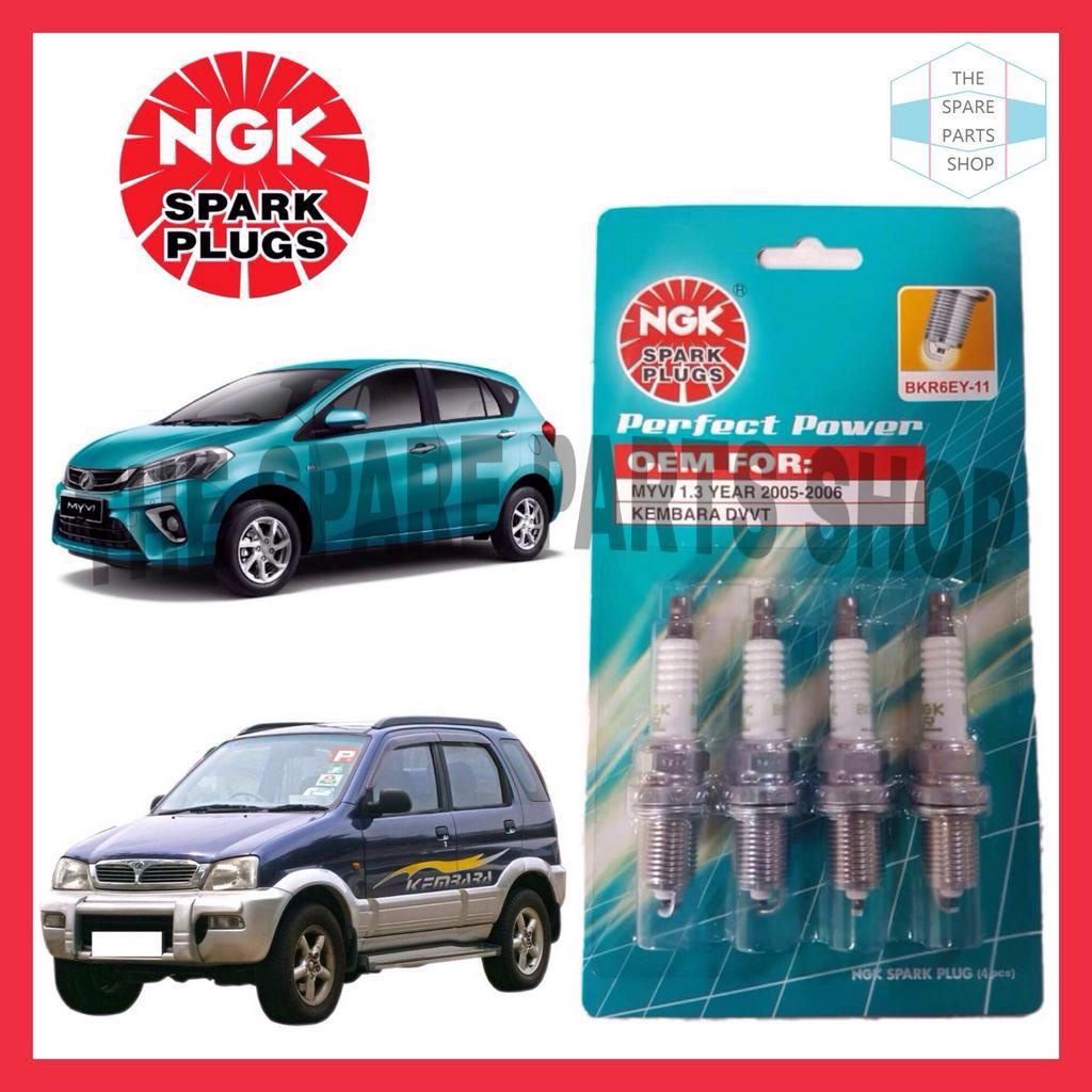 PERODUA MYVI 1.3 KEMBARA DVVT NGK SPARK PLUG BKR6EY-11 1SET 100% ...