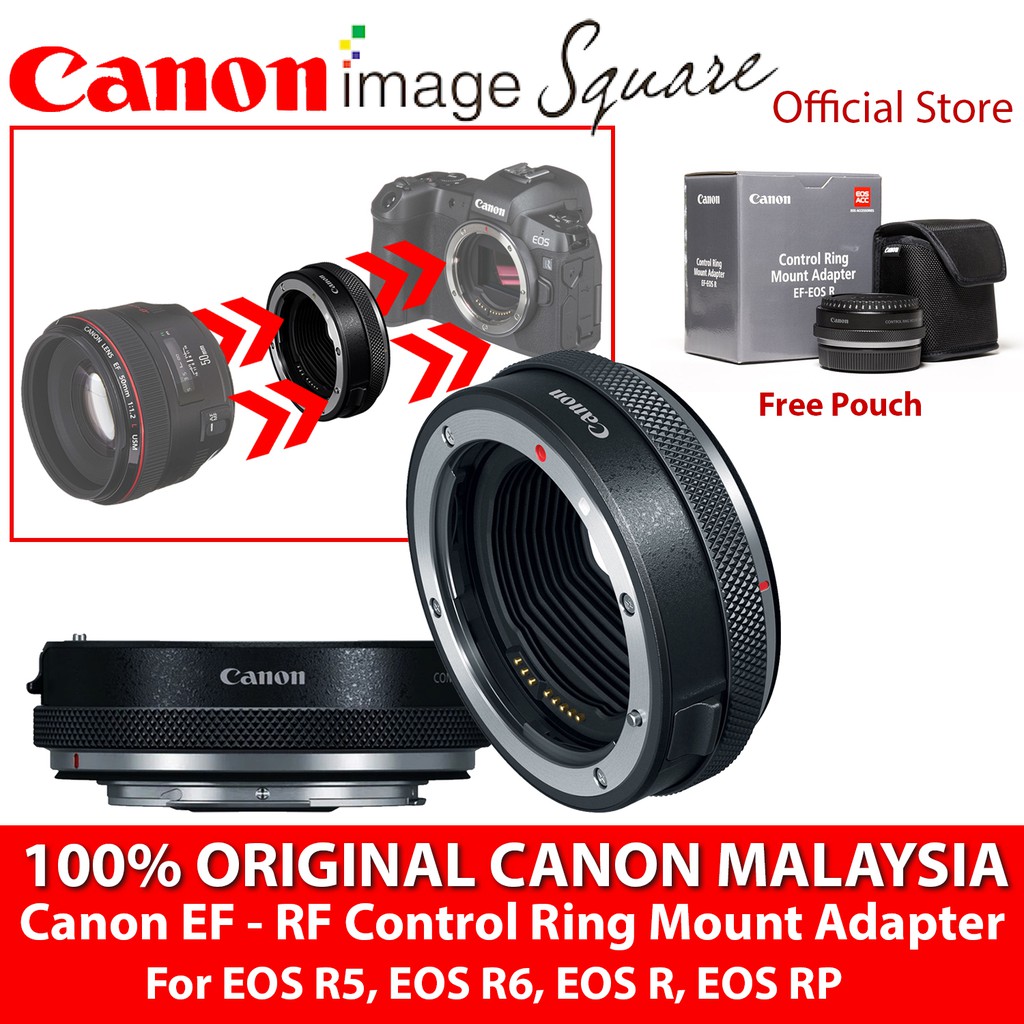 Canon Mount Adapter EF-EOS R Control Ring Mount For EOS R5, EOS R6, EOS ...