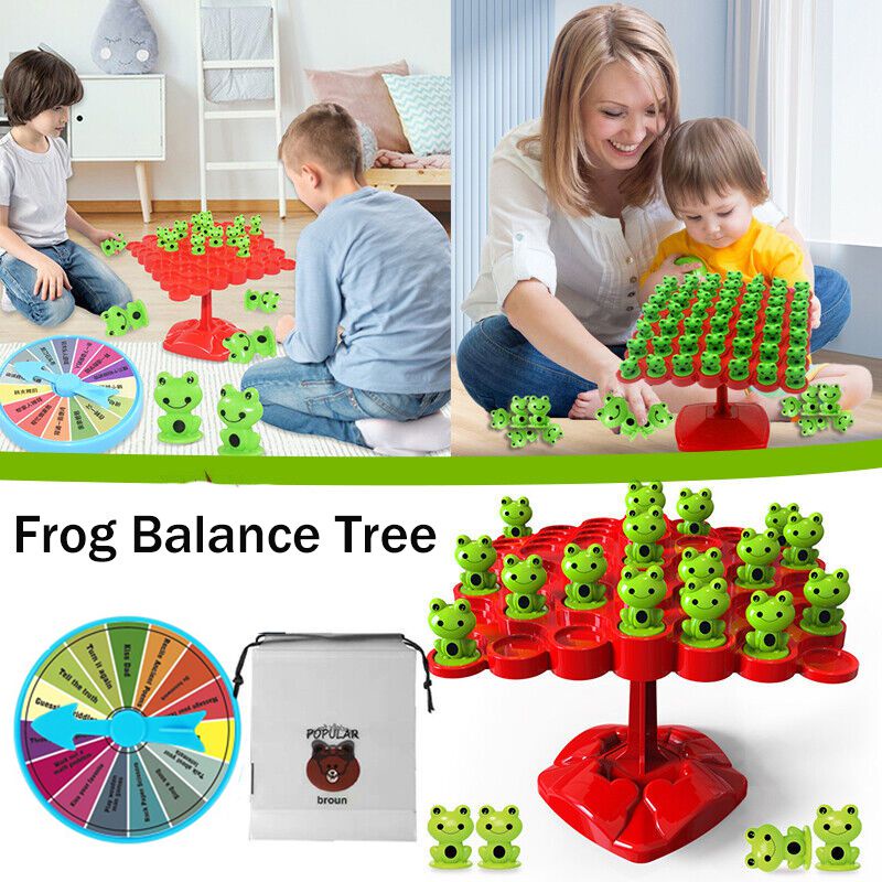 Balance Frog Tree Game Set With Dice Penalty Disc And Storage Bag For ...