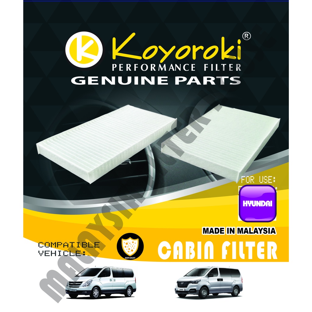 HYUNDAI STAREX/H-1(TQ) PENAPIS CABIN FILTER RHY-4H000-CP 97133-4H000 ...