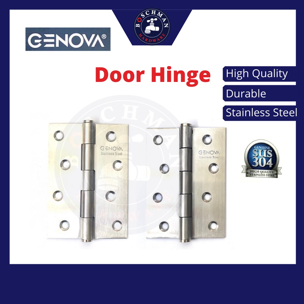 Genova Stainless Steel Door Hinge Ensel Pintu Kayu Engsel Pintu 1 pair ...