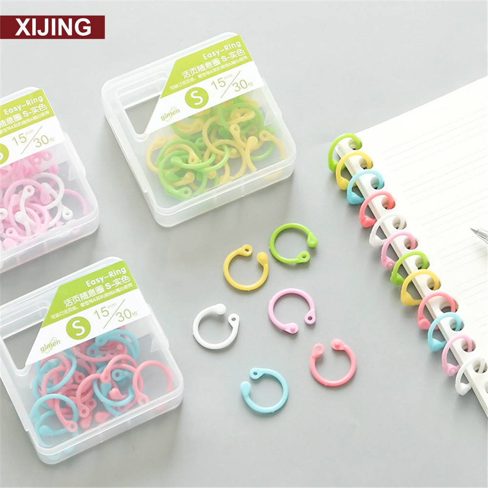 XJ-Color Plastic Loose-leaf Ring Loose-leaf Paper Storage Ring Binding ...