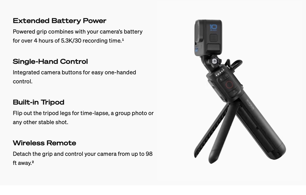 GoPro Volta Battery Grip: Extended Power, Tripod, Single-Hand Control ...