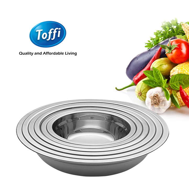 TOFFI Pinggan Besi Keluli Tahan Karat Stainless Steel Dish Rice Plate ...