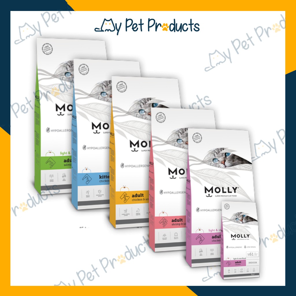 MOLLY CAT FOOD [2KG/INDOOR/KITTEN/RENAL CARE/SHINY CARE/HAIRBALL ...