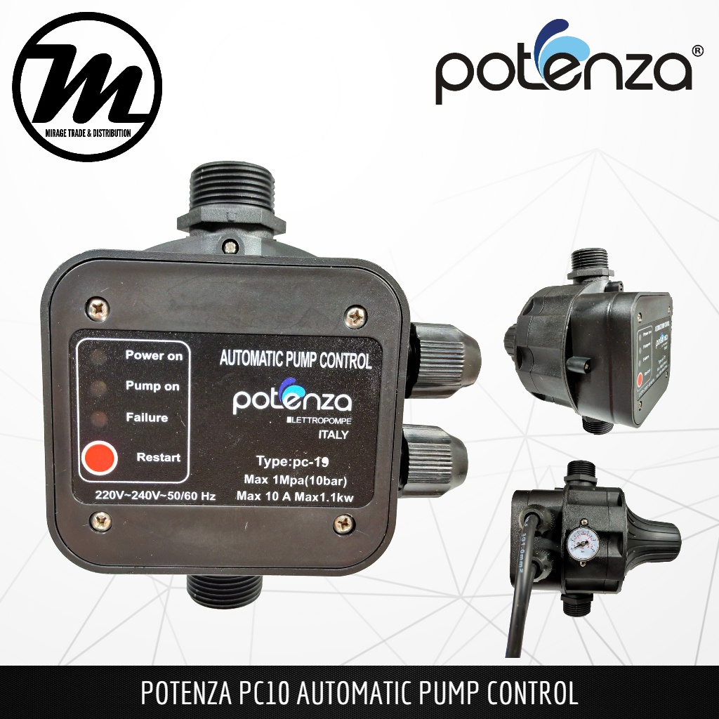 Potenza PC-11 Automatic Pump Control with Gauge (FREE Union) | Shopee ...