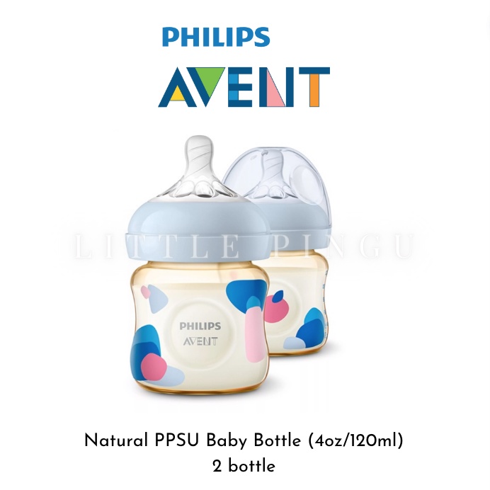 Philips Avent Natural PPSU Baby Bottle Twin Pack (4oz/125ml) | Shopee ...