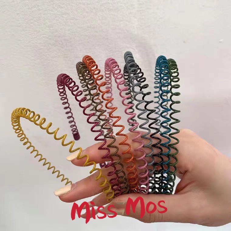 Colourful Fashion Unisex Metal Black Small Spring Spiral Coil Wire ...