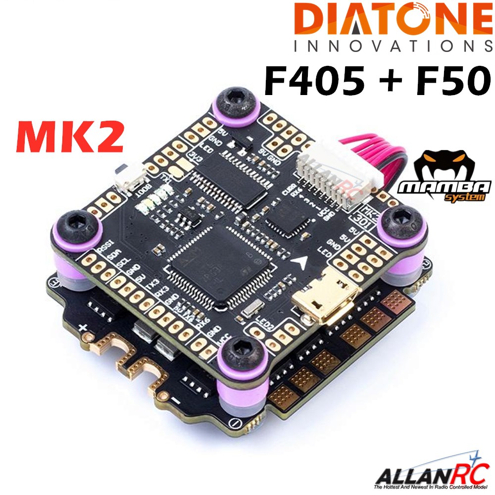 Diatone MAMBA Stack New MK2 F405 Betaflight Flight Controller & F50 50A ...