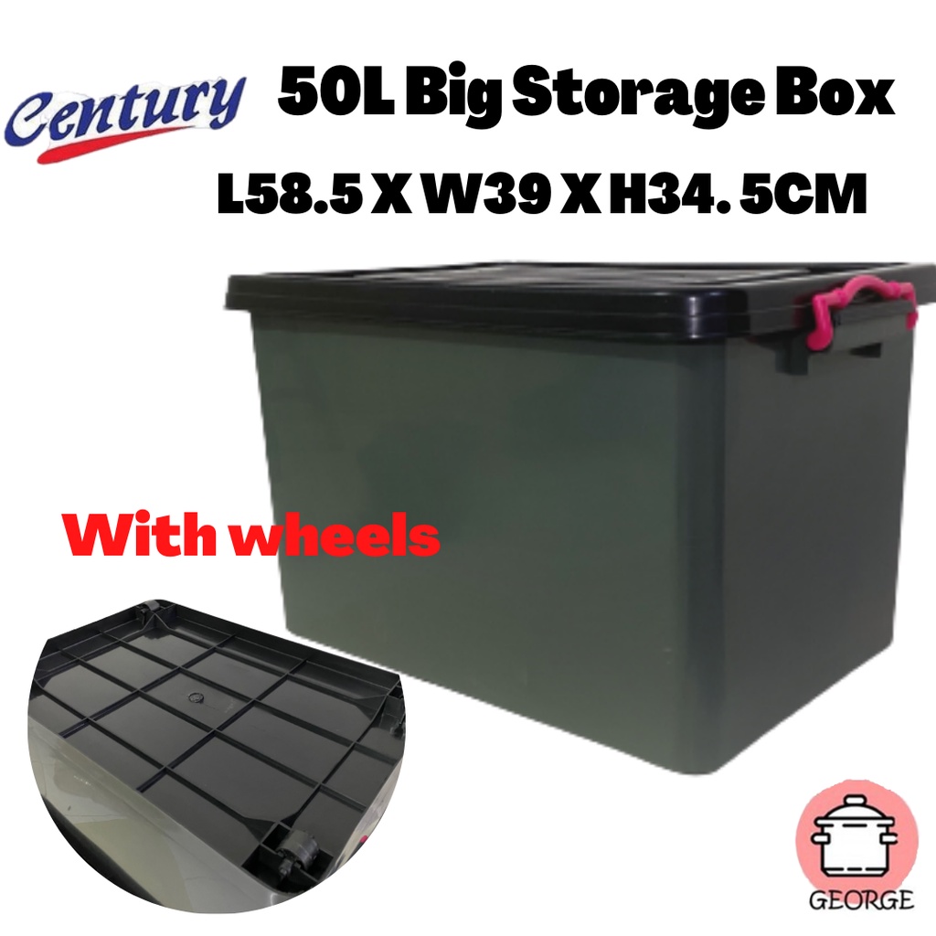 7997BC Century 50L Big Plastic Storage Box Kotak Plastik Besar | Shopee ...