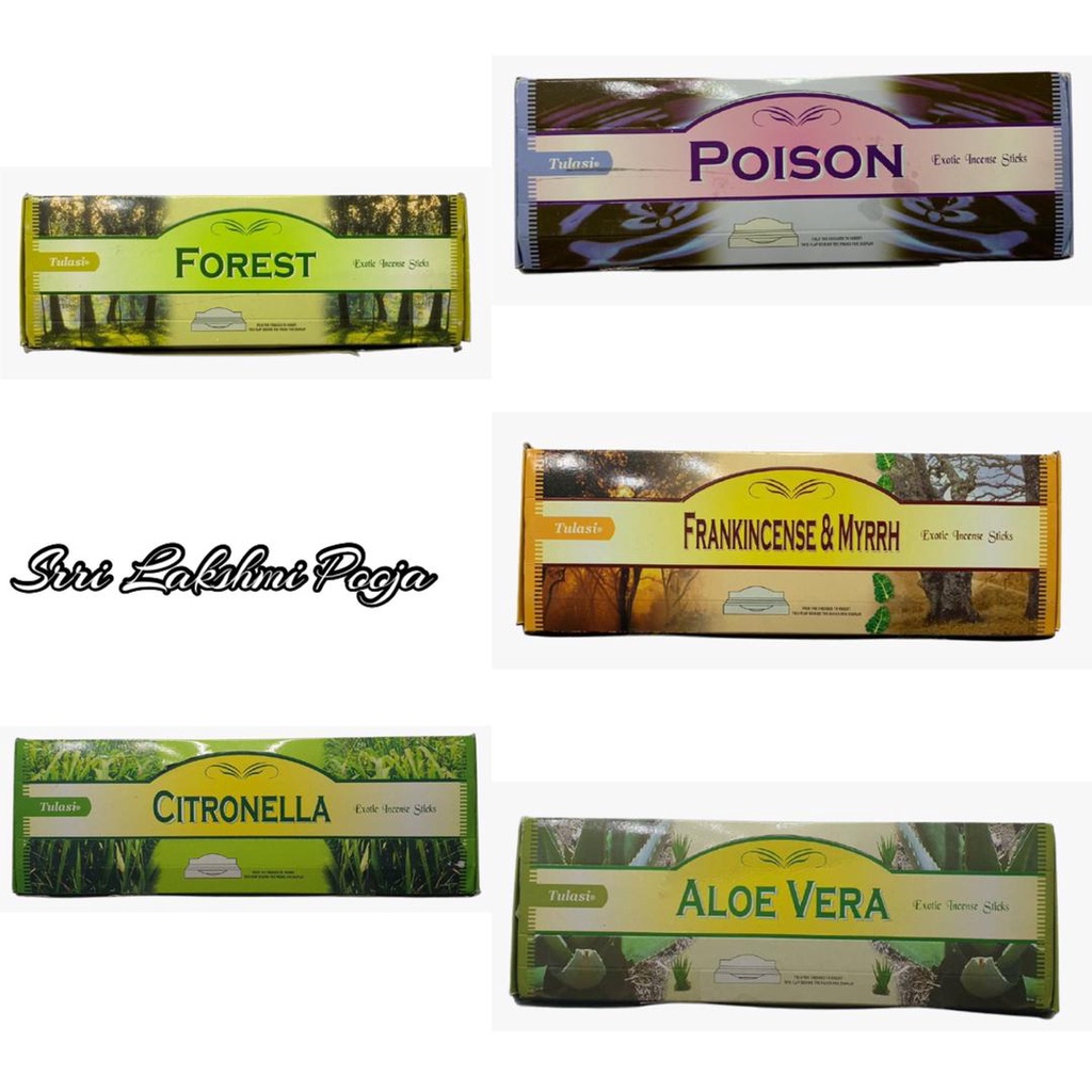 Tulasi Exotic Incense Sticks - Aloe Vera/Citronella/Forest/Frankincense ...