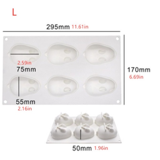 中秋兔子造型/中秋jelly模具/Rabbit mould/6 in 1 Cavity Silicone 3D Bunny Rabbit ...