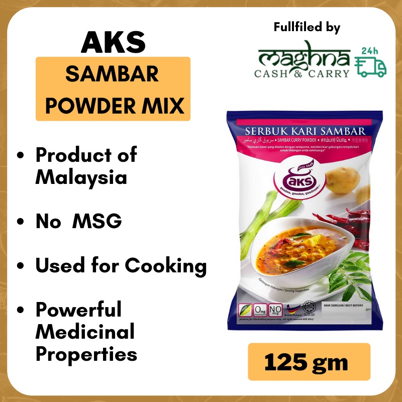 AKS's Sambar Curry Powder (Serbuk Kari Sambar) - 1 Pack (125 gm ...