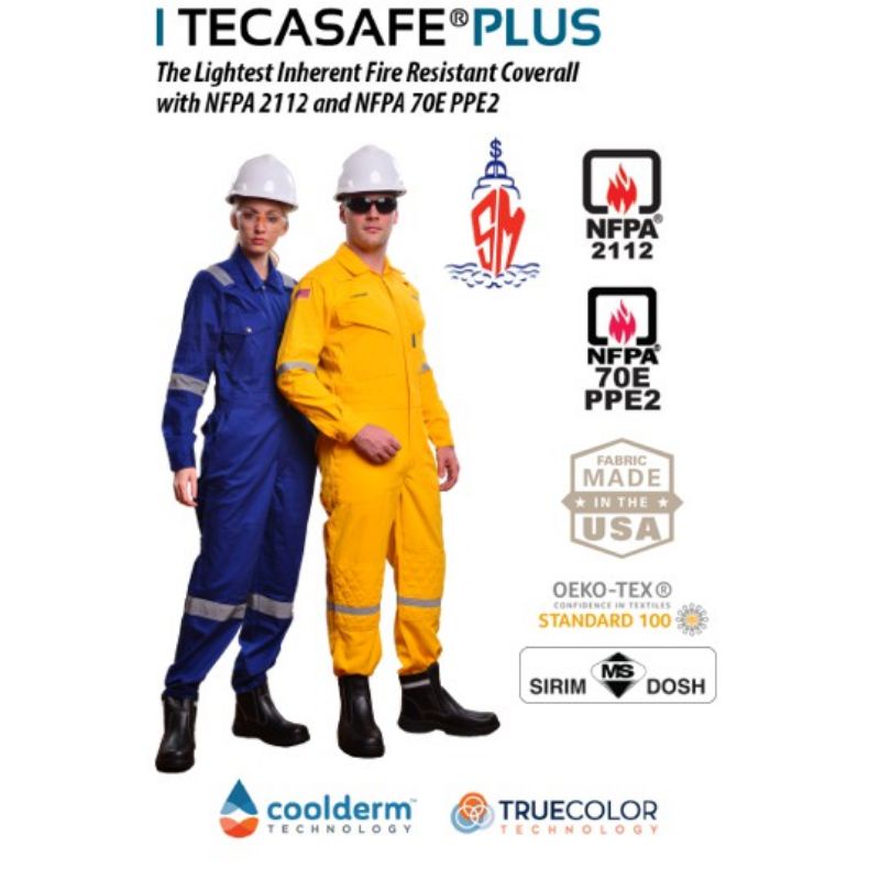Tecasafe Plus 700 Fire Retardant Coverall FRC | Shopee Malaysia