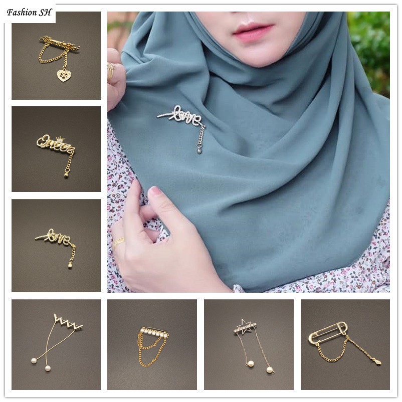 Fashion Brooch Accessories hijab pin pin tudung sjk6 | Shopee Malaysia