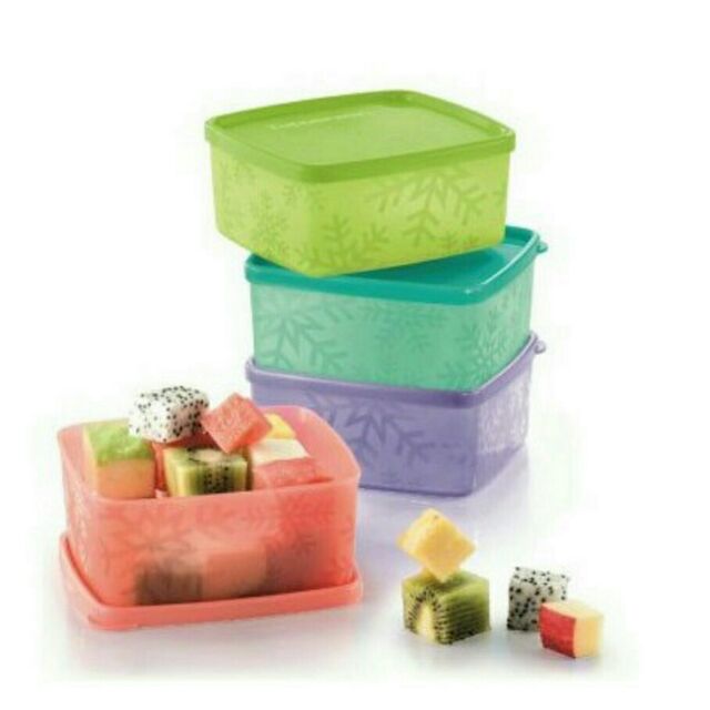 Tupperware Fridge & Freezer Snowflake Square 4x400ml | Shopee Malaysia