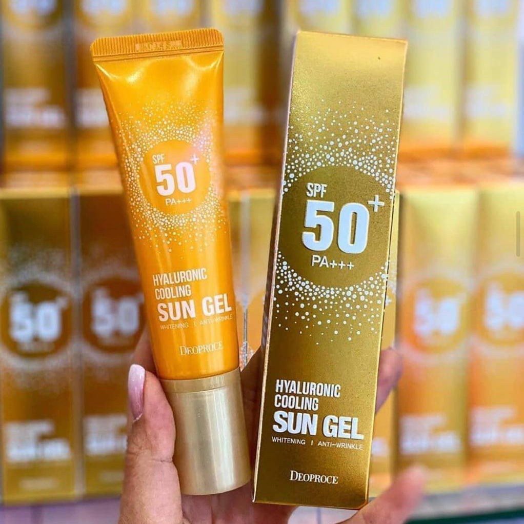 Hyaluronic Cooling Sunscreen Gel SPF 50 PA+++ 50g (DEOPROCE) | Shopee ...