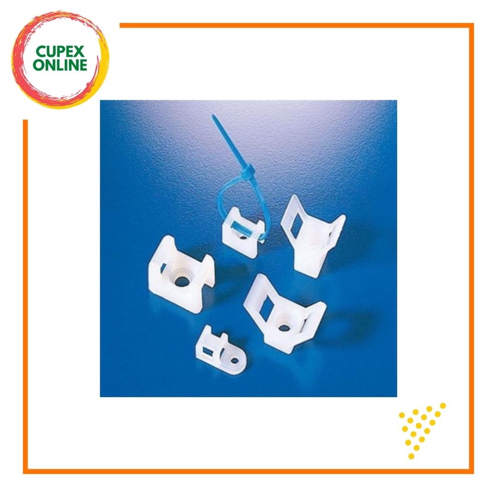 [100pcs] KSS Saddle Mount Cable Tie 9.5x19.6mm / 10x15mm / 14.7x30mm ...