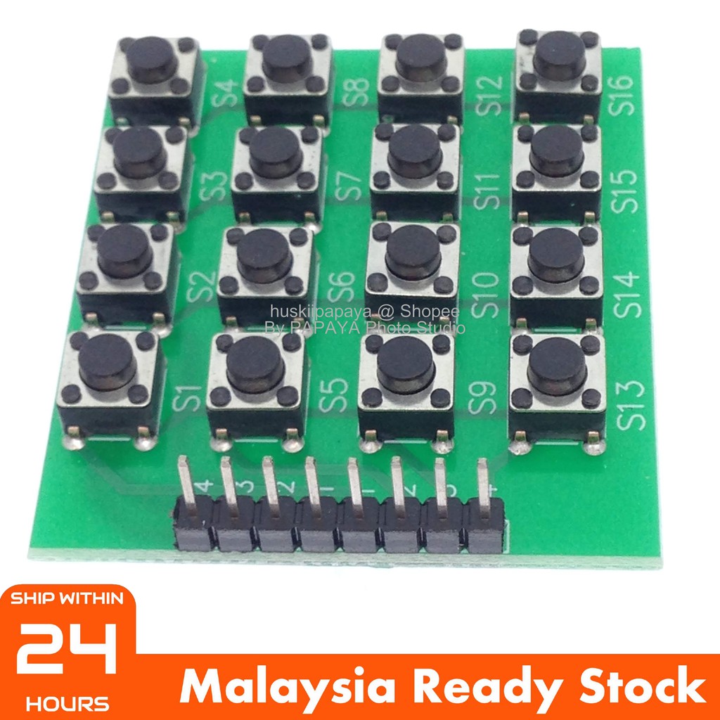 [VAR] 4x4 Matrix Array Keypad Keyboard Push Button Type | Shopee Malaysia