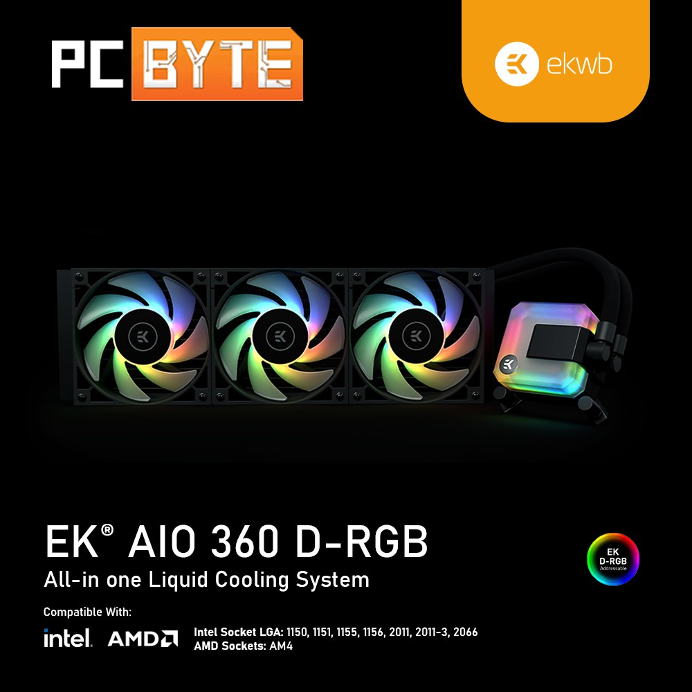 EKWB EK-AIO 360 D-RGB All In One CPU Liquid Cooler (360mm) | Shopee ...