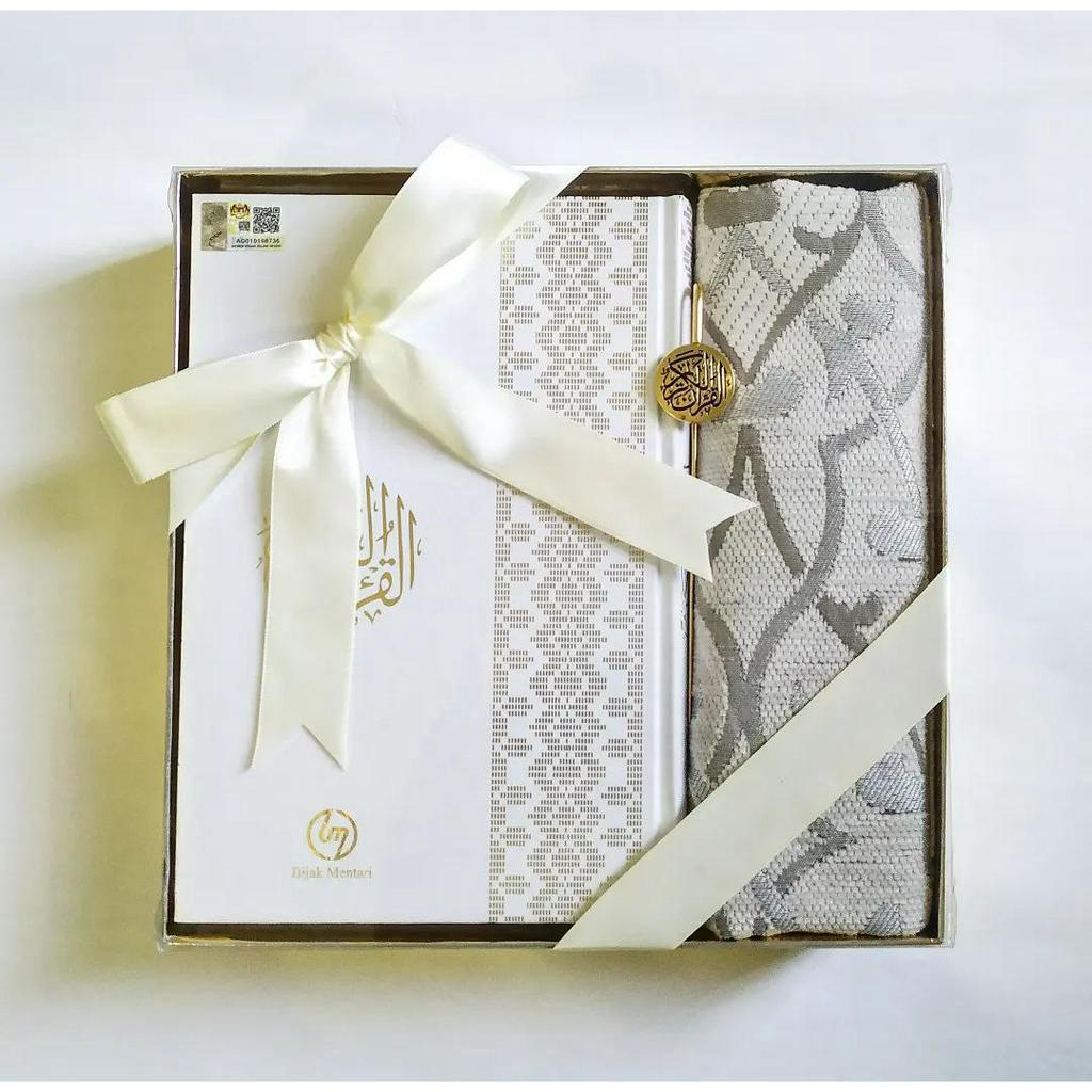 Set Qaseh Hadiah Al-Quran Songket Penanda Al-Quran Besi Sejadah Travel ...