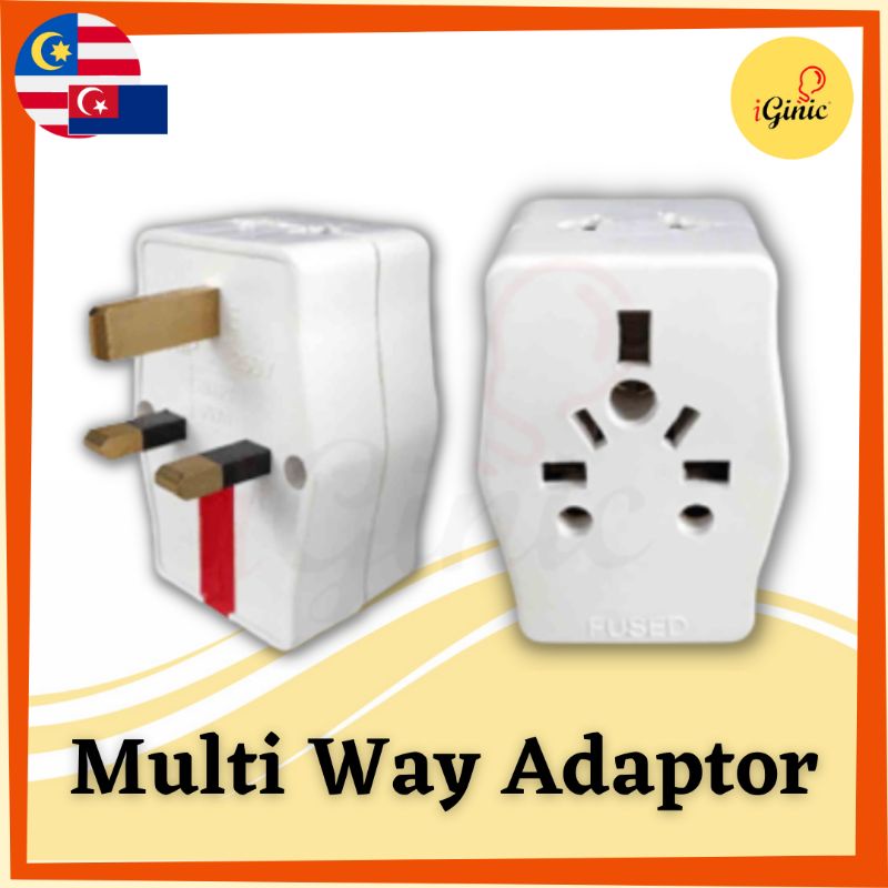 3 Way Adaptor Adapter Switch USB Socket Outlet 3 PIN Plug Extension ...