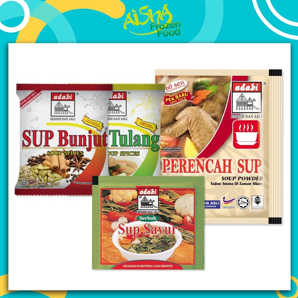 Adabi Soup Spices - Perencah Sup 24g - 250g / Serbuk Sup Sayur / Sup ...