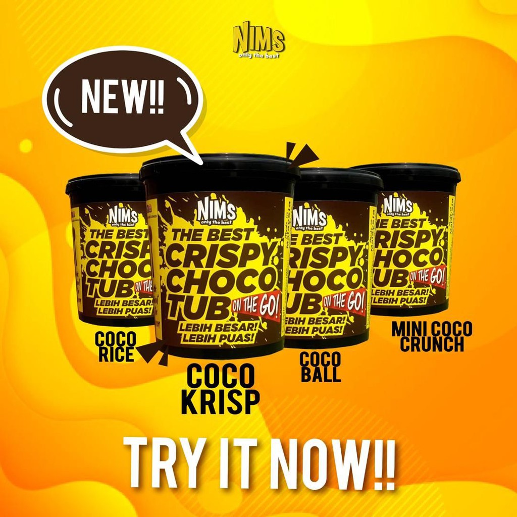 Nims Crispy Choco Tub Coklat Meleleh | Shopee Malaysia