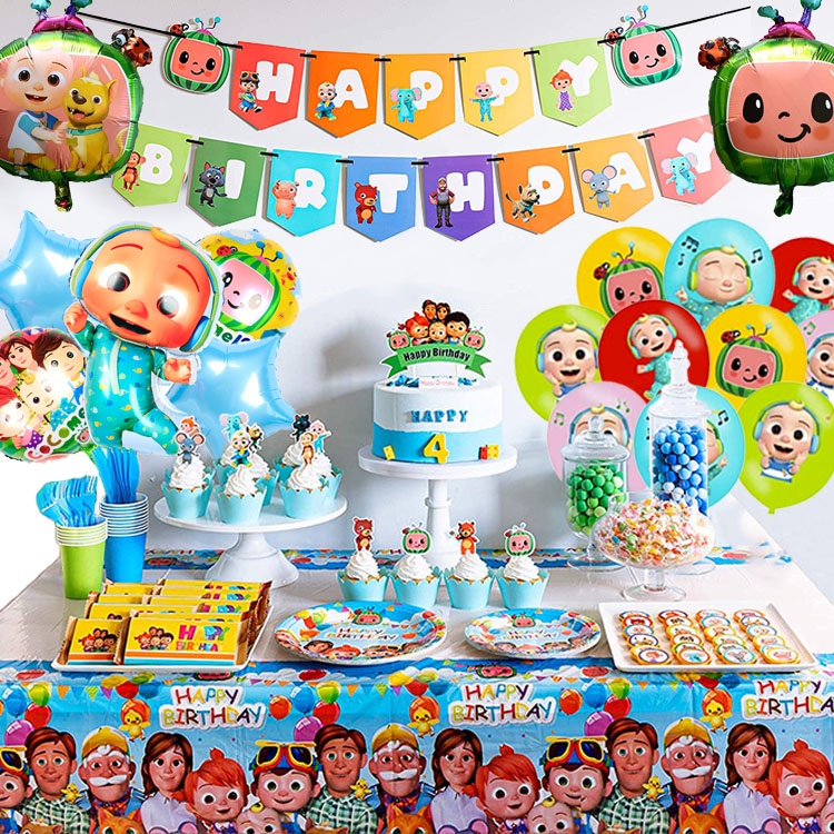 coco Cartoon theme children kids birthday needs balloons party supplies ...