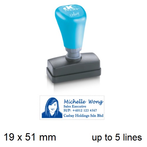 Custom Made RECTANGLE AE Gel Stamp (Pre-Inked) US Technology Quick Dry ...