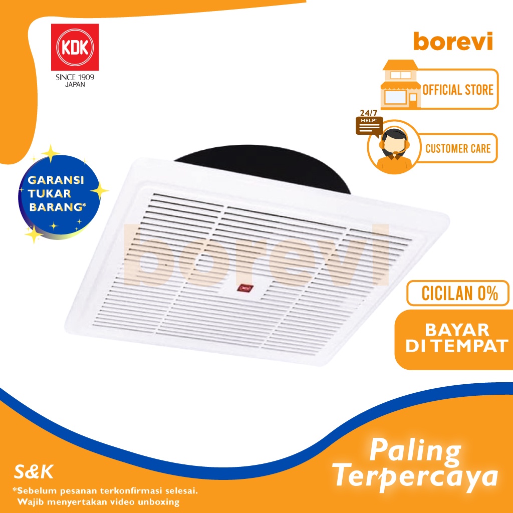 KDK WALL CEILING 15 20 25 TGQ 25 30 RQN WALL EXHAUST FAN HEXOS 8 10 12 ...