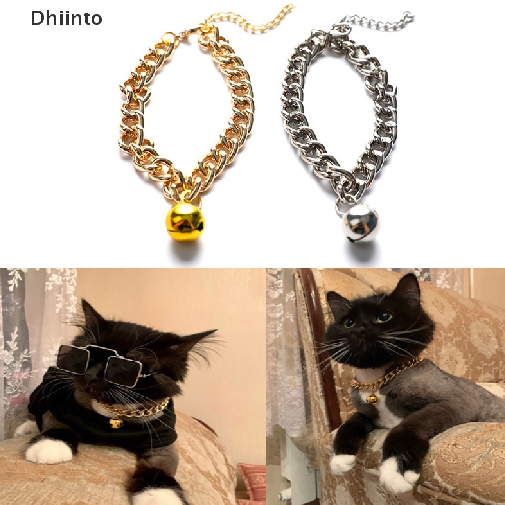[Dhiinto] Training Dogs Collar Cat Pets Cuban Link Thick Chain Necklace ...