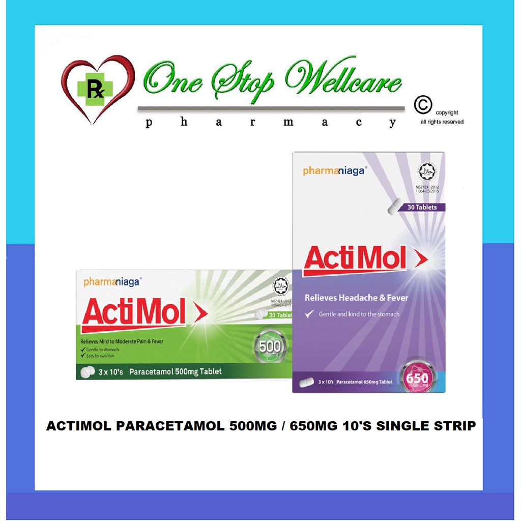 ACTIMOL PARACETAMOL 500MG / 650MG | Shopee Malaysia