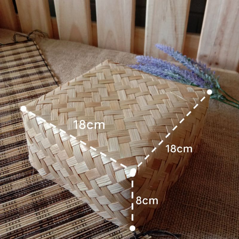 Bamboo Basket 18cm Ater Ater |Food Box|Snack|Cake Sokase Container ...