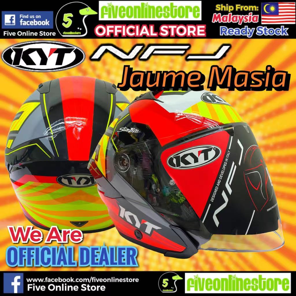 KYT NFJ Helmet Jaume Masia X Series 100% ORIGINAL Double Visor NF-JET ...