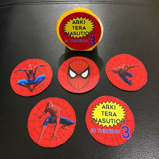 Spiderman Birthday Pudding / Printable round Label | Shopee Malaysia