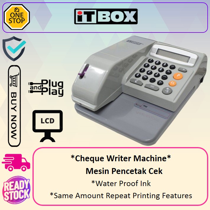 ITBOX CHEQUE WRITE/mesin pencetak cek/支票打印机 | Shopee Malaysia