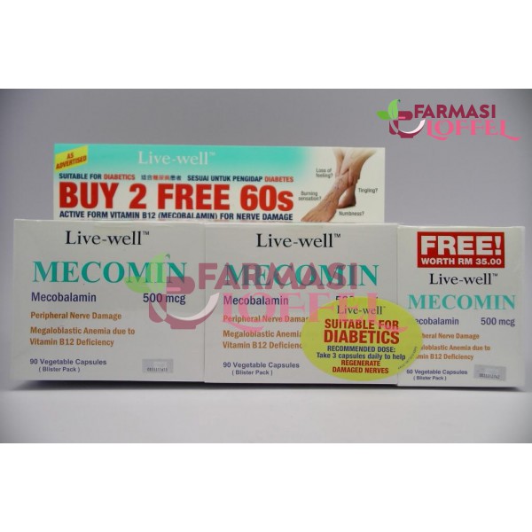 Live-Well Mecomin 500mcg (2x90s + 60s) | Shopee Malaysia